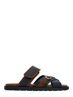FERRAGAMO Gancini Ornament Sandal - Blue