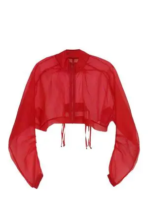 AMIR SLAMA Zip-up Silk Jacket - Red
