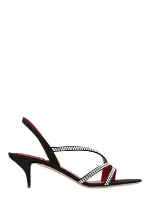 Valentino Garavani 55mm Crystal-embellished Heeled Sandals - Black