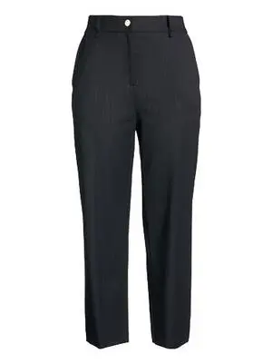 Maje Straight-leg Pinstriped Pants - Black