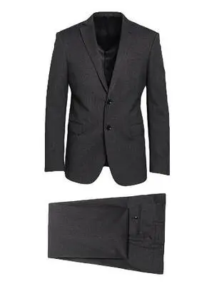 TRUSSARDI Suit Charcoal Size Cotton, Wool, Elastane - Grey