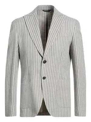 MESSAGERIE Blazer Size Cotton, Linen, Acrylic - Grey