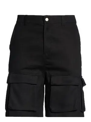 DISCLAIMER Cotton Cargo Shorts - Black