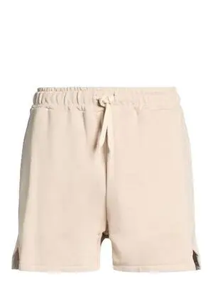 DISCLAIMER Cotton Blend Relaxed Fit Shorts - Beige