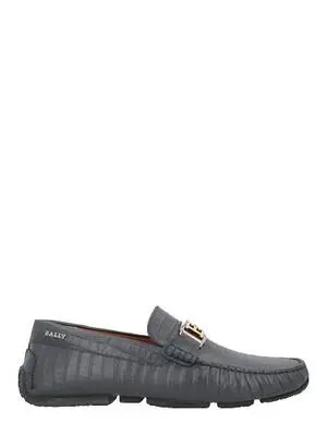 Bally Loafers In Calfskin Leather - Grey