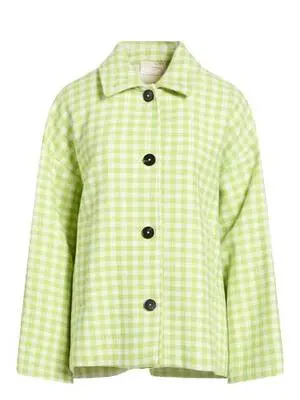 Montedoro Checked Flannel Coat - Green