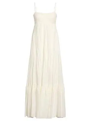 TWINSET Flared Maxi Dress - White