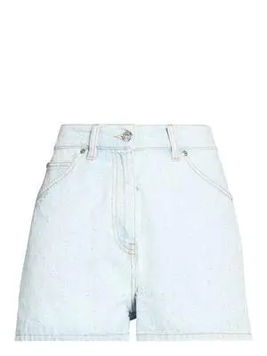 MSGM Denim High-waisted Shorts - Blue