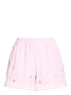 Sandro Striped Poplin Shorts - Pink