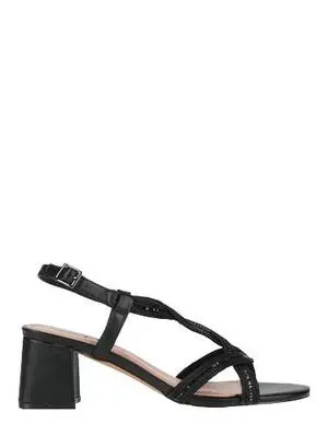 BIBI LOU Leather Slingback Sandals - Black