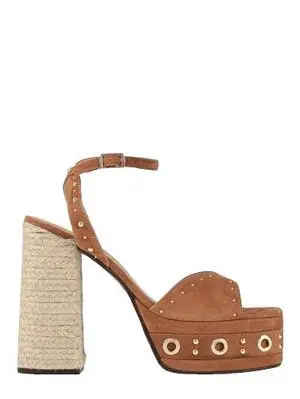 CastaÑer Sandals With Rope Heel - Brown