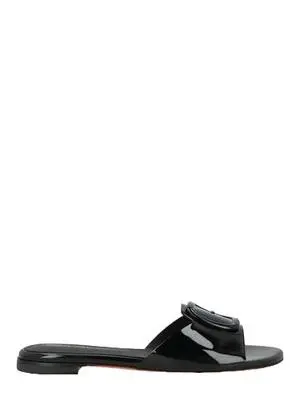 Santoni Leather Sandals - Black