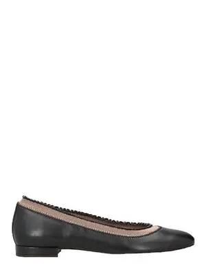 Ulla Johnson Lambskin Ballet Flats With Appliqués - Black