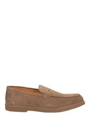 DOUCAL'S Leather Penny Loafers - Beige