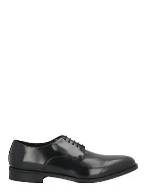 DOUCAL'S Lace-up Leather Derby Shoes - Black