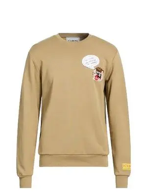 Iceberg Cotton Terry Sweatshirt With Appliqués - Beige