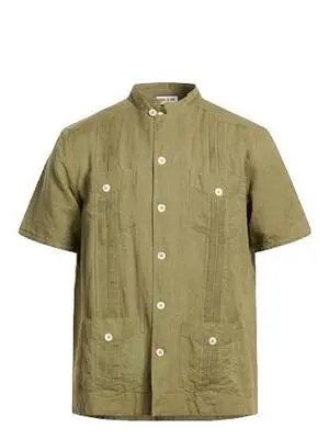 Paul & Joe Shirt Military Size Cotton, Linen - Green