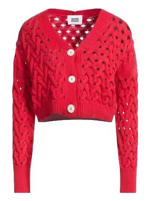 Alpha Studio Cable-knit Cardigan - Red