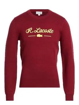 Lacoste Sweater In Wool, Cotton, And Polyamide - Red