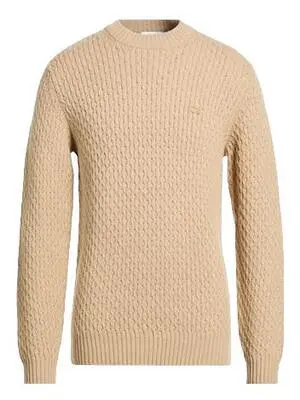Lacoste Cable-knit Crewneck Sweater - Beige