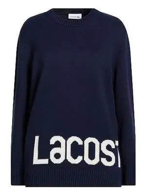 Lacoste Sweater In Cotton And Wool - Navy
