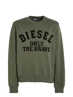 DIESEL Military Cotton Blend Sweatshirt - Green