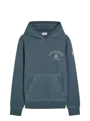 Moncler Logo Cotton Sweatshirt - Blue