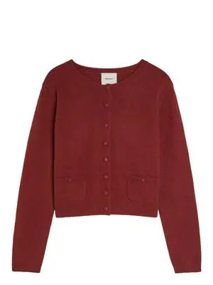 REFORMATION Clara Cashmere Cardigan - Dark Red