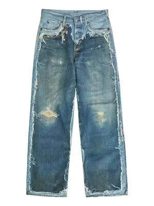 Acne Studios Printed Wide-leg Jeans - Mid Blu