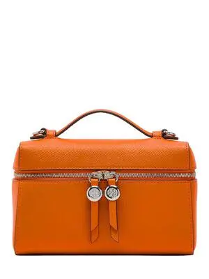 Tory Burch Leather Top Handle Bag - Orange