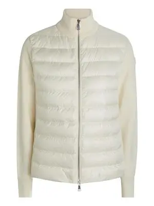 Moncler Padded Wool And Nylon Jacket - White