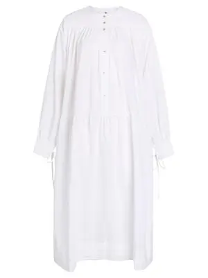 LES VACANCES D'IRINA Calla Cotton Midi Dress - White