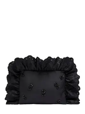 Simone Rocha Embroidered Padded Clutch - Black