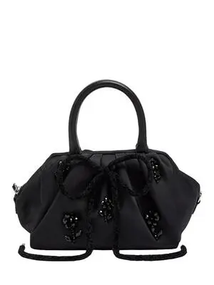 Simone Rocha Mini Embellished Top Handle Bag - Black