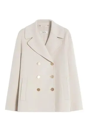 Max Mara Virgin Wool Double-breasted Coat - Beige