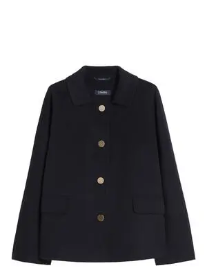 Max Mara Virgin Wool Single-breasted Jacket - Blue