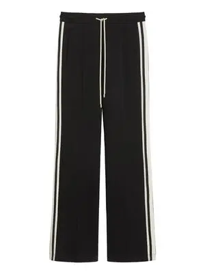 Max Mara Cotton-blend Flared Sweatpants - Black