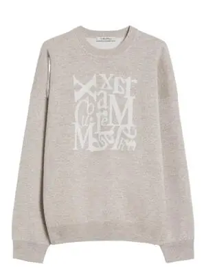 Max Mara Wool-blend Logo Sweater - Beige