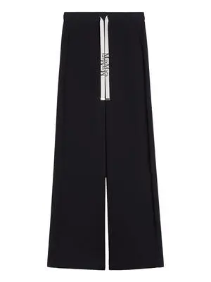 Max Mara Cotton-Blend Straight Leg Track Pants Blue
