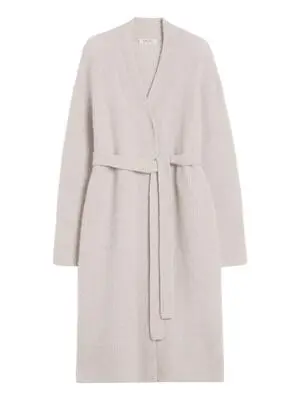 Max Mara Alpaca Wool-blend Longline Cardigan - Beige