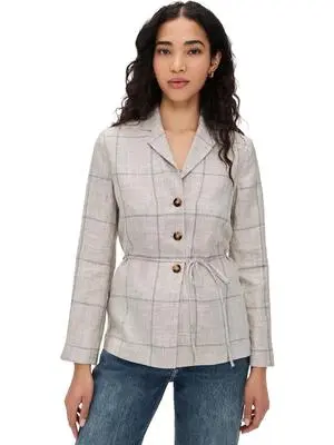 Rag & Bone Chappell Plaid Blazer - Whtmt