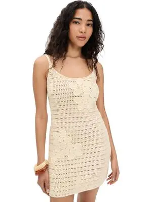 ANOTHER GIRL Crochet Mini Dress - Cream