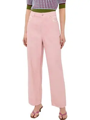 Marni Coated Denim Trousers - Pink Gummy