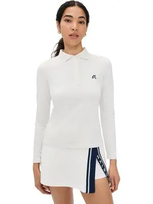 MALBON Venus Long-sleeve Polo - White