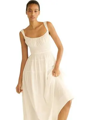 DÔEN Clover Midi Dress - Salt
