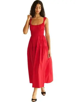 DÔEN Clover Dress - Deep Tomato