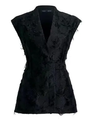 Proenza Schouler Cindle Jacquard Gillet - Black