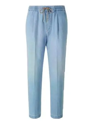 Jacob Cohen Pleated Drawstring Trousers - Blue