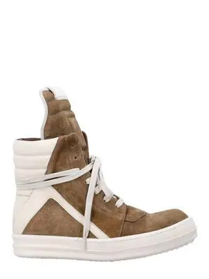 Rick Owens Temple Geobasket High-top Sneakers - Sumi Brown/milk