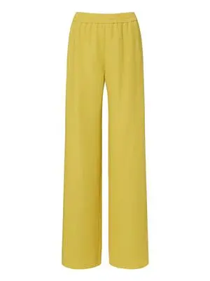 Valentino Garavani Silk Wide-leg Pants - Yellow